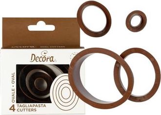Decora 0255307 AUSSTECHER-Set OVAL-GLATT, 4-TLG1,5-3,5-5,5-7,5 H 2,2 cm