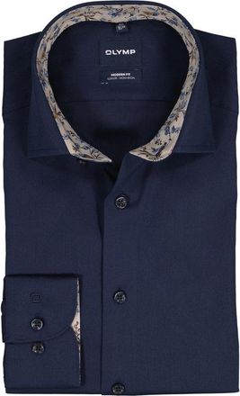 Olymp Herren Hemd blau Baumwolle