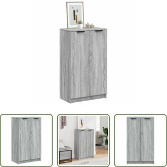 vidaXL vidaXL Schuhablage - Schuhschrank Grau Sonoma 59x35x100 cm Holzwerkstoff