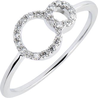 Edenly Ring Vielfalt - Unendlich - 18 Karat Weißgold und Diamanten