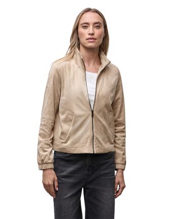 Street One Damen 2116810 Kurze Velours Jacke, Sanded Beige, 44