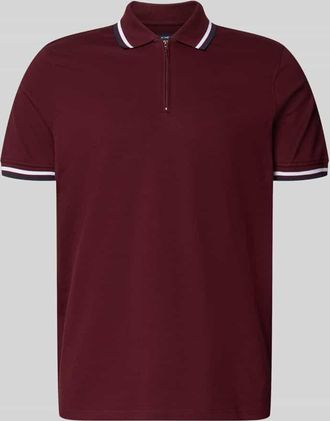 Mc Neal Slim Fit Poloshirt mit Kontraststreifen und Rei&szlig;verschluss