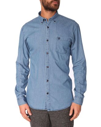 Selected Herren Collect Shirt Ls R Noos H Freizeithemd, Blau (Light Blue Denim Light Blue Denim), X-Large (Herstellergröße: XL)