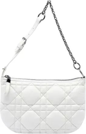 Dior Pre-owned Cuir sacs-dior - Femme - Pre-owned - Blanc - Taille: ONE Size