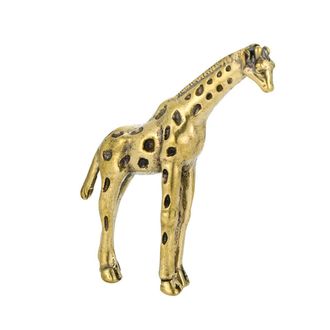 Cabilock Brass Giraffe Statue Kleine Messing Tierfigur Vintage Schreibtisch Dekoration Antike Giraffen Figur F&uuml;r Zuhause Und B&uuml;ro Brass Animal Deko-Element