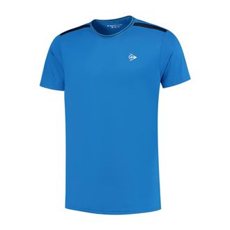 Dunlop Herren Sport Tennis T-Shirt - Club Line, Crew Tee, Blau