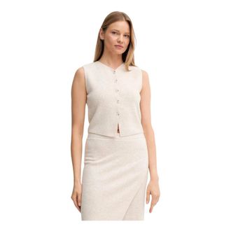 Oui Strickweste - - Jackets - Damen - Beige - S