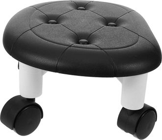 SOLUSTRE Niedriger Robuster Rollhocker mit Universalrollen Stoßfest und Flexibel Praktischer Kleiner Hocker für Wohnzimmer und Einfacher Transport und Platzspa