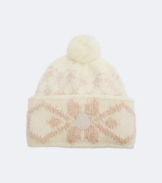 Moncler Bonnet en laine m&eacute;lang&eacute;e &agrave; sequins