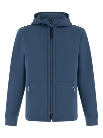 Boggi Milano zip hooded sweater - Blau