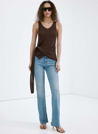 Mango Jean Fiona flare taille normale bleu moyen - Femme - 34 - MANGO