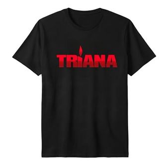 Generico T-shirt Triana Logo noir pour homme 100 % coton Rock Progressif, Noir, XXL