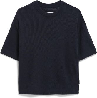 Armedangels Damen Strickshirt aus Leinen-Mix LIZAA LINO Relaxed Fit Black