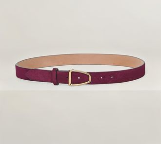 Reptiles House Edel schnalle und 30mm hoher Wildledergürtel - Bordeaux