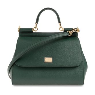Dolce & Gabbana Femme, Sacs, Vert, Taille: ONE Size Sicily Large Handbag