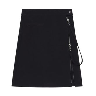 Courr&egrave;ges Heritage Crepe Rock mit Rei&szlig;verschluss - - Skirts - Damen - Schwarzk - M