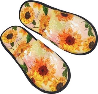 Generic Tournesol Femme Homme Pantoufles Confortable Chaussures De Maison Chaud Chaussons Pour Maison Hiver Int&eacute;rieur M