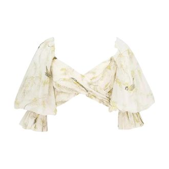 Zimmermann Plissee-Top mit R&uuml;schen - - Blouses & Shirts - Damen - Wei&szlig; - XS