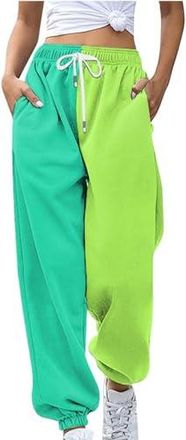 Generic Pantalon d&eacute;contract&eacute; pour femme avec poches lat&eacute;rales - Coupe ample, respirante et extensible, vert menthe, XXL