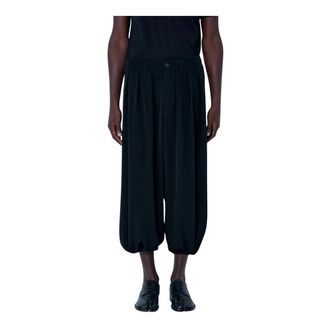 Yohji Yamamoto Hosen mit tiefem Schritt und Falten - - Trousers - Herren - Schwarzk - L