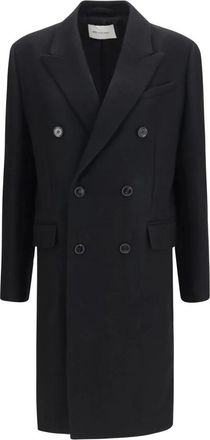 Ami Zweireihiger Wollmantel - - Coats - Damen - Schwarzk - M