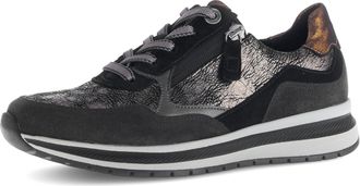 Gabor Damen Low-Top Sneaker, Frauen Sneaker,Oliv,offen,Ultra-Light,Visone,Amazon,bequem-e,bequemlichkeit,breite,schw/dkgrey/orange,38.5 EU / 5.5 UK