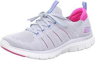 Skechers Flex App4 Femmes Chaussures De Sport Baskets Gris/Rose 37