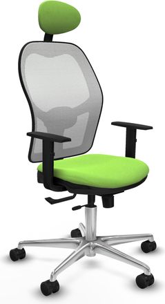 Piqueras y Crespo Drehstuhl mit Chorquera Armen, h&ouml;henverstellbarer Lendenwirbelst&uuml;tze und festem Kopfteil, ausgestattet mit Syncro/Traslack und eingespritztem Schaum, 