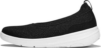 FitFlop Femme Super-q Knit Ballet Flats Ballerines, Noir, 36 EU