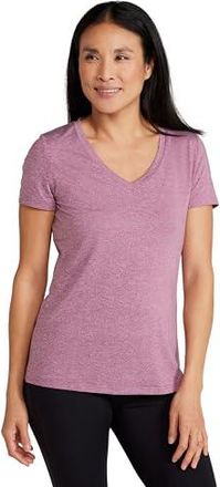 Mountain Warehouse T-Shirt Vitality &agrave; col en V Femme - L&eacute;ger et Respirant - &eacute;vacue Fortement la Transpiration - Facile dentretien - pour Voyages, Gym, Plein air Rouge Ce