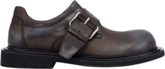 Moschino unisex, Chaussures, Brun, Taille: 40 EU Chaussures Derby en Cuir de Veau Vieilli