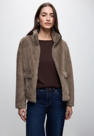 Street One Fellimitatjacke mit Stehkragen