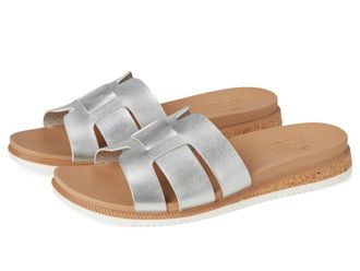 Skechers bobs Desert Kiss Low Peak Look Damen Pantolette Silber EU 37