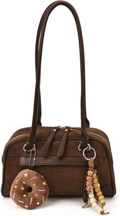 Generic Sac fourre-tout en faux su&egrave;de pour femmes, sac &agrave; bandouli&egrave;re vintage sous les bras, id&eacute;al travail, shopping et voyages