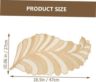 SOLUSTRE 2 Stück Teiliges Dekoratives PVC Platzset Hitzebeständig Rutschfestes Tischset mit Hohlem Design Goldfarben für Haushalt und Esstisch