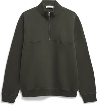 Armedangels Herren Sweatshirt aus Bio-Baumwolle WAARLO Fleece Regular Fit Forest Pine