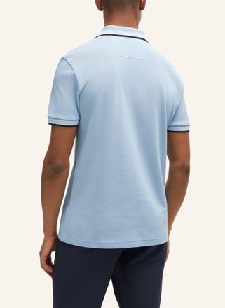 HUGO BOSS Piqu&eacute;-Poloshirt Paddy Curved Regular Fit blau
