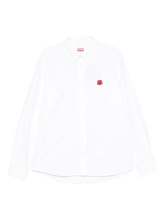 Kenzo chemise &agrave; patch logo - Blanc
