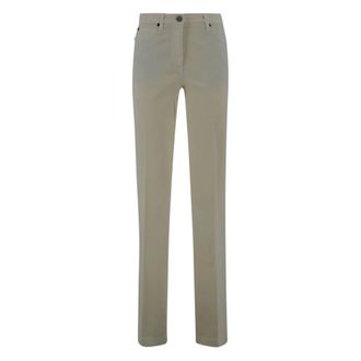 Etro Femme, Jeans, Beige, Taille: W28 Pantalon Coupe Droite en M&eacute;lange de Coton
