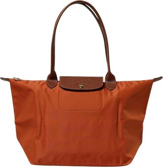 Longchamp Femme, Sacs, Rouge, Taille: ONE Size Sac fourre-tout pliable léger avec poignées supérieures et fermeture à bouton-pression