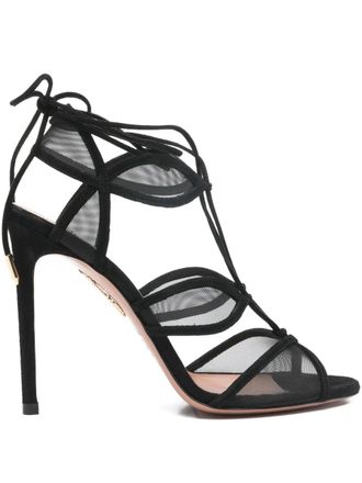 Aquazzura Fatal lace-up heeled sandals - Schwarz