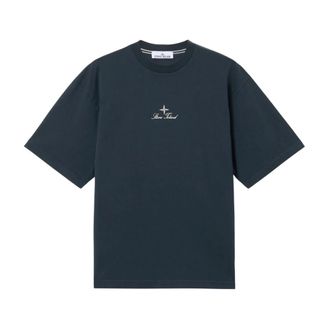 Stone Island Homme, Tops, Bleu, Taille: XL T-Chemises