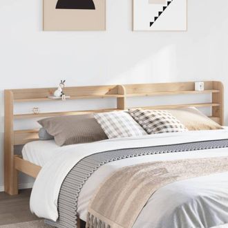 vidaXL Kopfteil mit Ablagen 200 cm Massivholz Kiefer Vidaxl