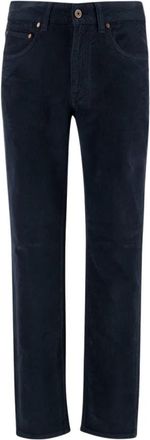 Boglioli Homme, Pantalons, Bleu, Taille: W33 Pantalon en Velours C&ocirc;tel&eacute; Coupe Droite