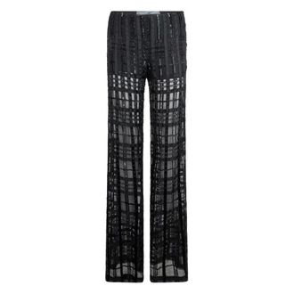 Alberta Ferretti Hose mit eleganten Streifen - - Trousers - Damen - Schwarzk - S