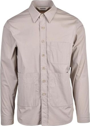 Aspesi Homme, Chemises, Beige, Taille: 2XL Chemise en popeline