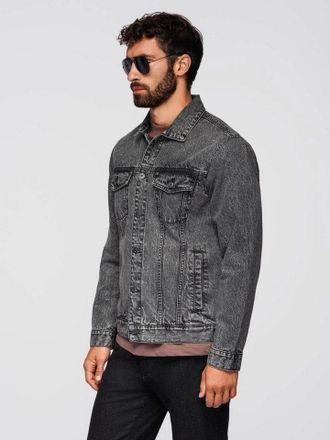 Ombre Jeansjacke Herren-Jeansjacke mit Waschung