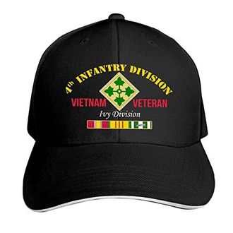 Generic Baseball Casquette 4E Division DInfanterie, V&eacute;t&eacute;ran du Vietnam, Division Ivy Vintage Sun Protection Casquettes S&eacute;chage Rapide Sunhat pour Homme Les Sa