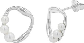 Tom Tailor Tom Tailor Ohrstecker für Damen, Sterling Silber 925, mit Süßwasserzuchtperle, 15 mm, silber, Geschenkidee, Ohrschmuck, Damenschmuck, 2100555