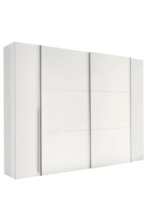 Boxxx Kleiderschrank, Wei&szlig;, Holzwerkstoff, 10 F&auml;cher, 267x205x57 cm, Kombination aus Dreh- und Schwebet&uuml;ren, Schlafzimmer, Kleiderschr&auml;nke, Dreht&uuml;renschr&auml;nk